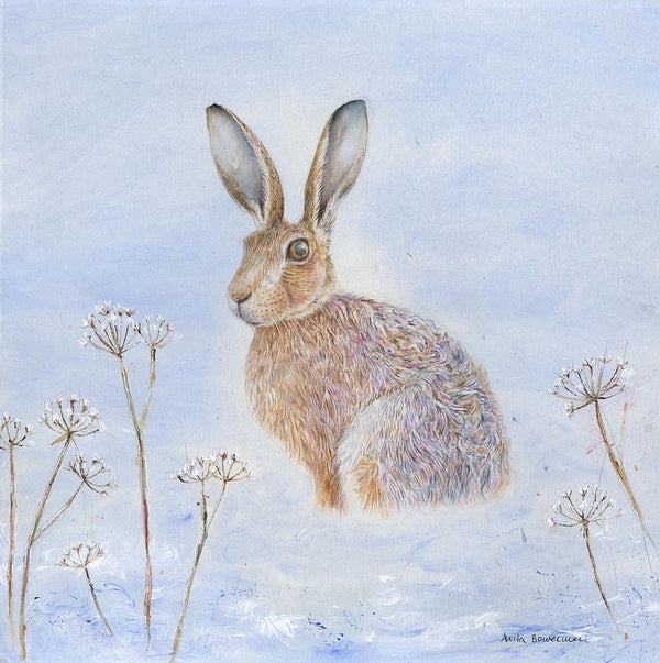 Winter Hare (Original, Unframed) - Anita Bowerman Artist